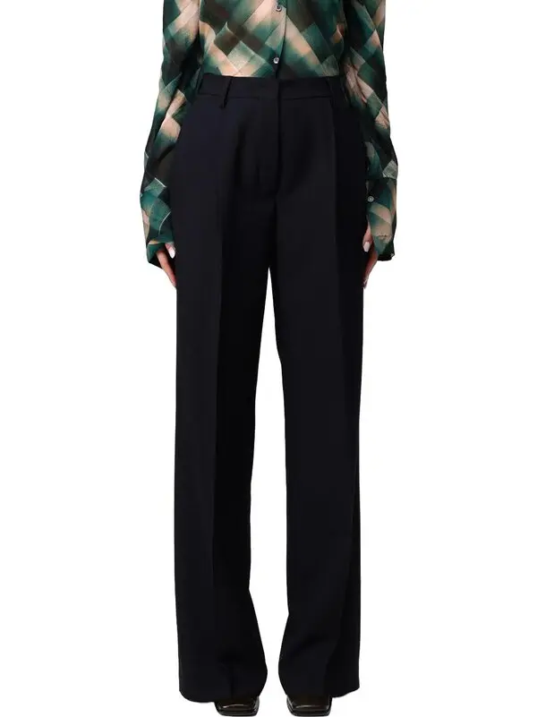 Dries Van Noten Wide Leg Pants - Black