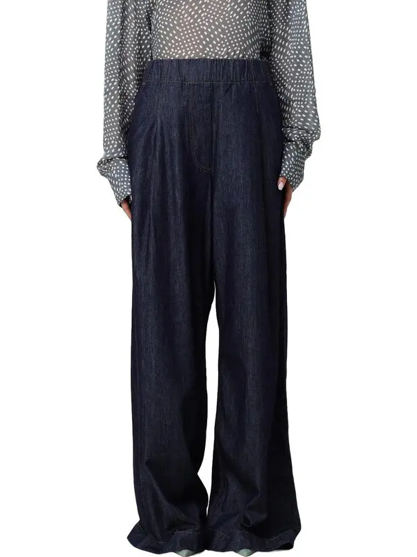 Dries Van Noten Wide Leg Pants - Indigo