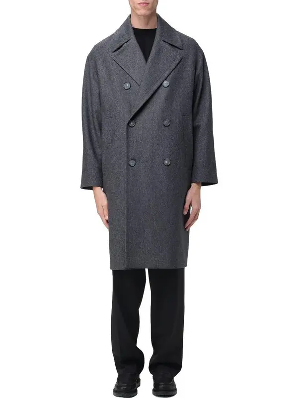HEVO Double Breasted Coat - Charcoal
