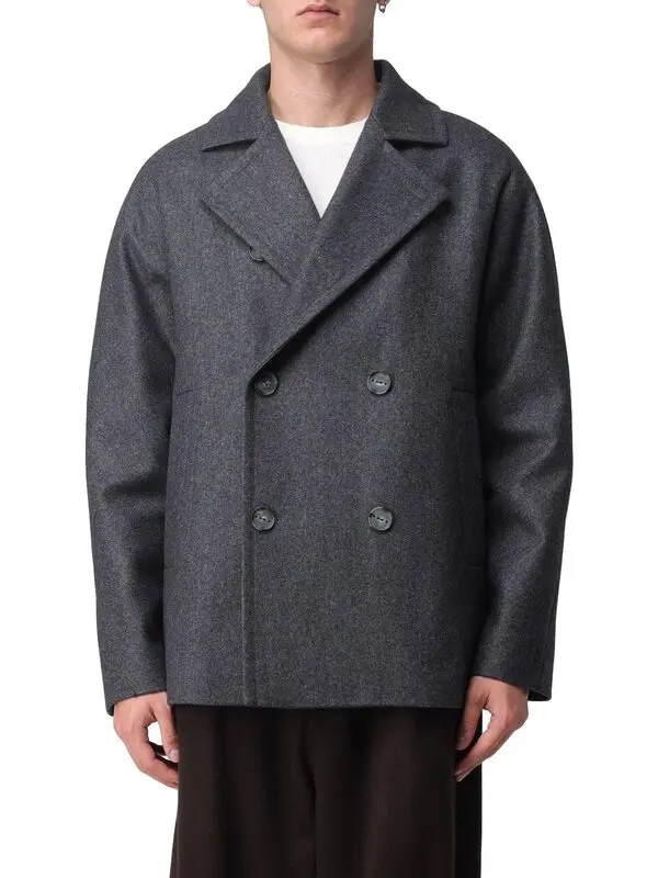 HEVO Double Breasted Coat - Charcoal