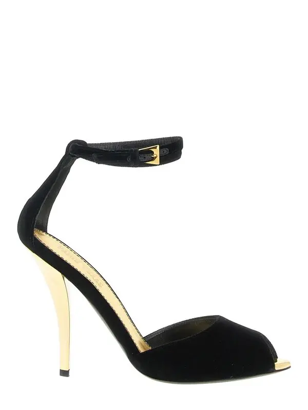 Paris Texas Heeled Sandal - Black