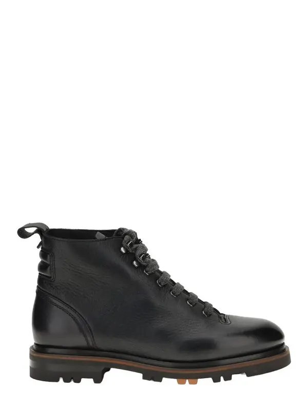 Santoni Lace-up Boot - Black