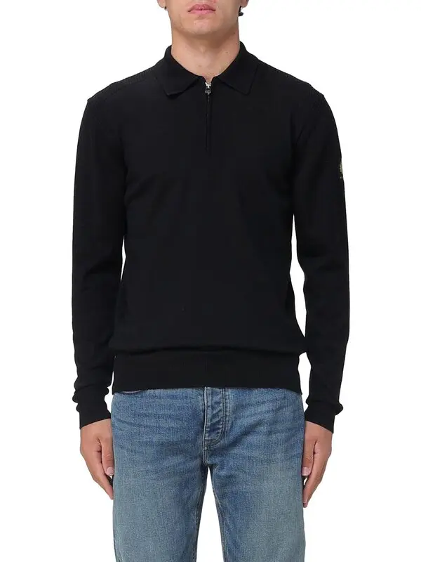 Belstaff Collared Polo Shirt - Black