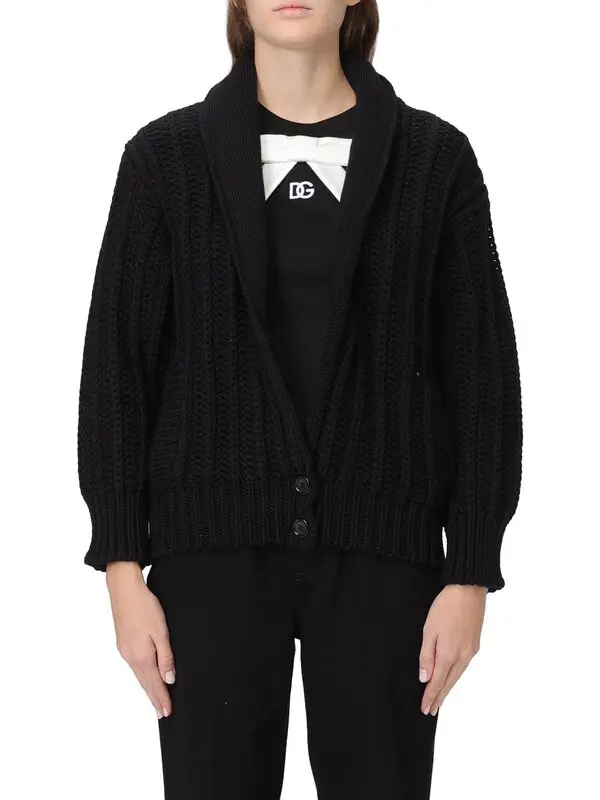 Dolce & Gabbana Shawl Collar Sweater - Black