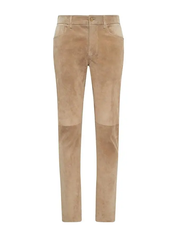 Gabriela Hearst Anthony Five-pocket Suede Pant - Camel
