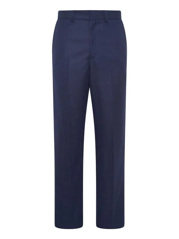 Gabriela Hearst Harold Wool Cashmere Flannel Trousers - Navy