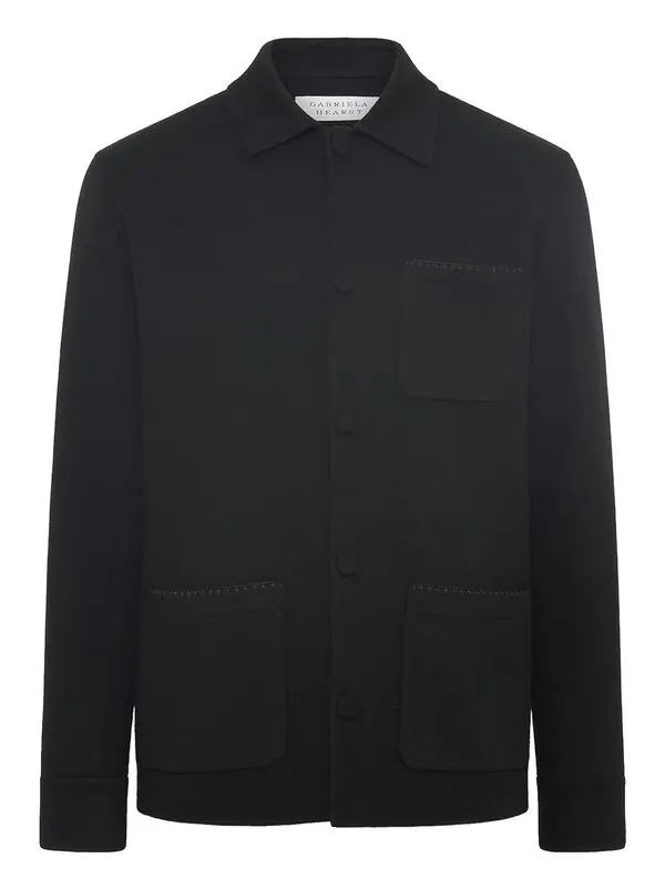 Gabriela Hearst Ulu Chore Jacket In Recycled Cashmere - Black