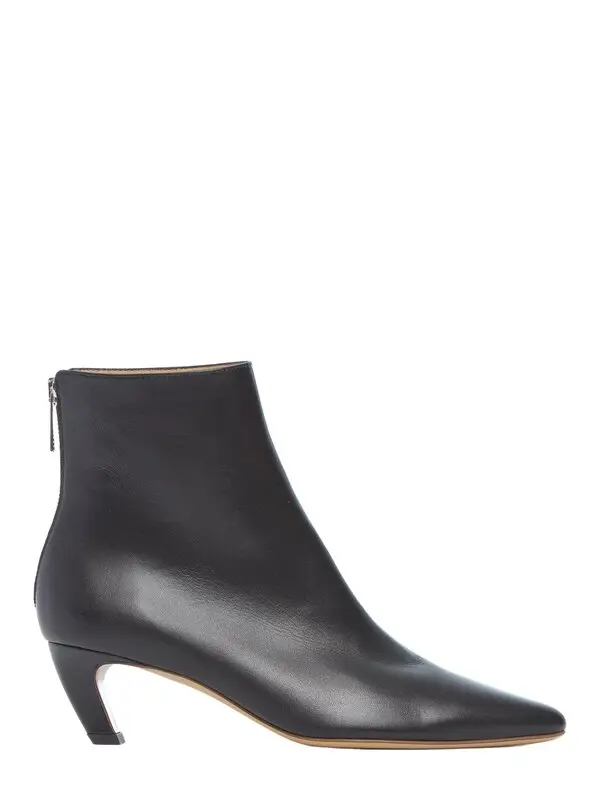 Gabriela Hearst Clayton Leather Ankle Boots - Black