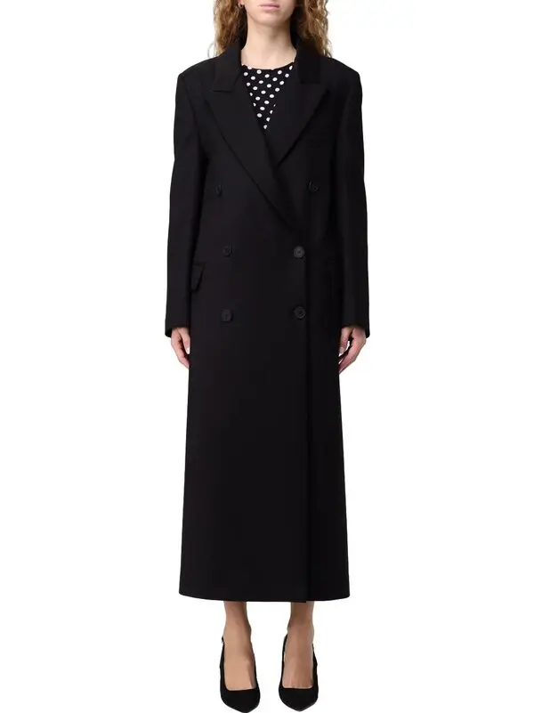 MAR DE MARGARITAS Long Tailored Coat - Black