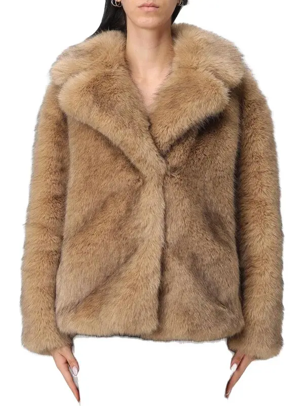 STAND STUDIO Fur Coat - Beige