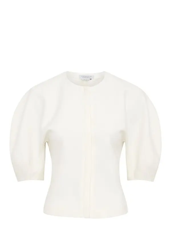Gabriela Hearst Waverly Top In Recycled Wool - Ivory