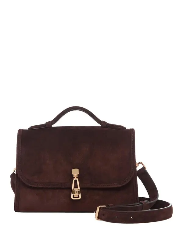 Gabriela Hearst Small Leonora Flap Bag - Dark Brown