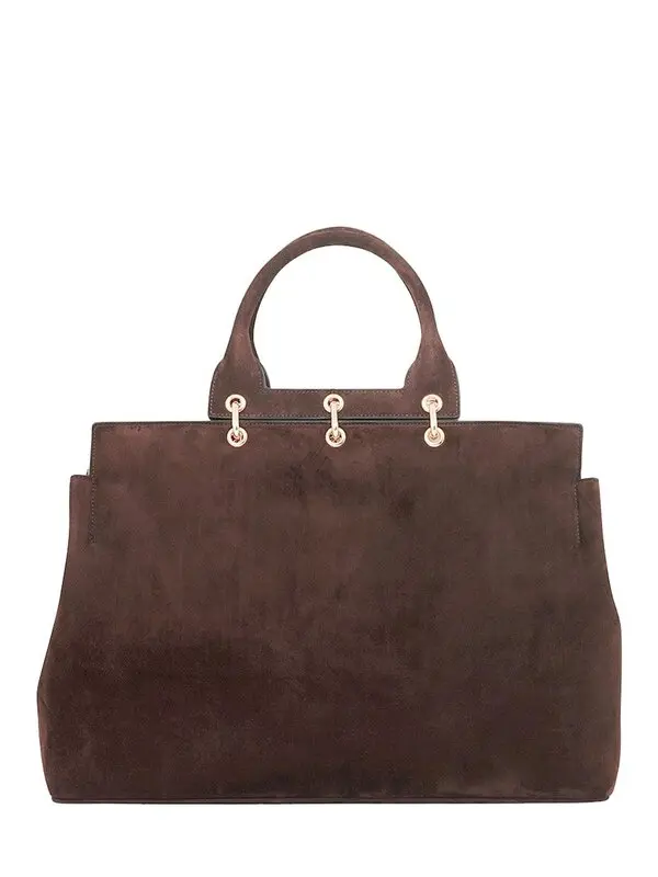 Gabriela Hearst Large Amethyst Tote Bag - Dark Brown