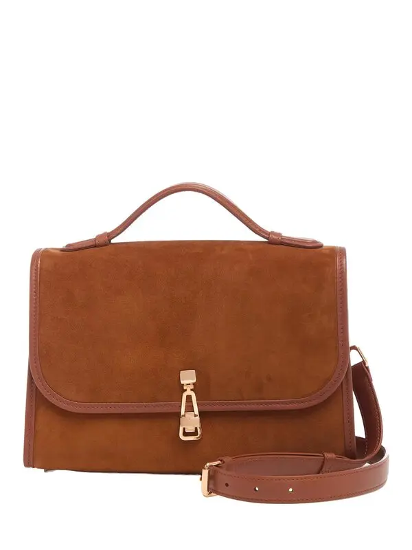 Gabriela Hearst Medium Leonora Flap Bag - Cognac