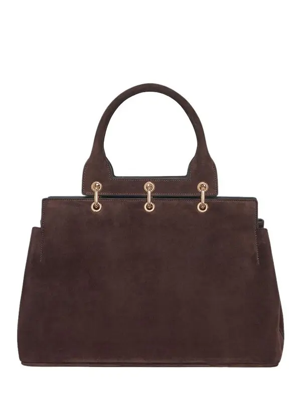 Gabriela Hearst Small Amethyst Tote - Dark Brown