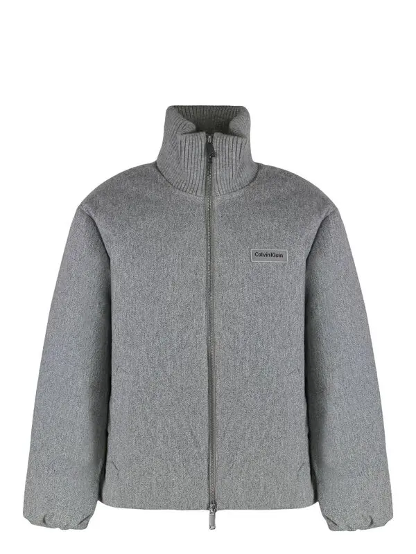 Calvin Klein Quilted Mélange Jacket - Grey
