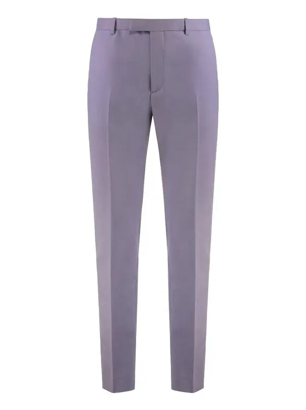 Gucci Trousers In Dry Wool Gabardine - Purple