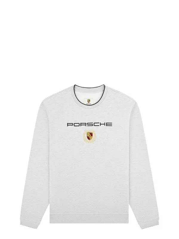 Aimé Leon Dore X Porsche Embroidered Crewneck Sweatshirt - Silver