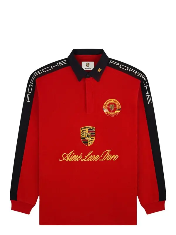 Aimé Leon Dore X Porsche Crest Rugby - Red