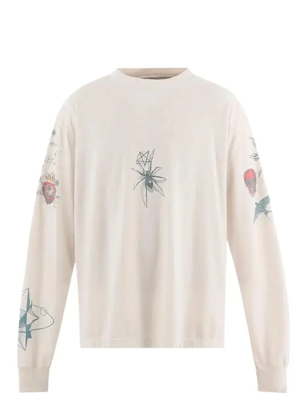SAINT MXXXXXX X Dr. Woo Tattoo Long-sleeve Tee - White