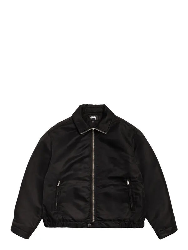 StÜssy Pile Lined Zip Jacket - Black