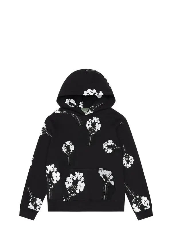 DENIM TEARS X Hardies Tears Fist Wreath Hoodie - Black