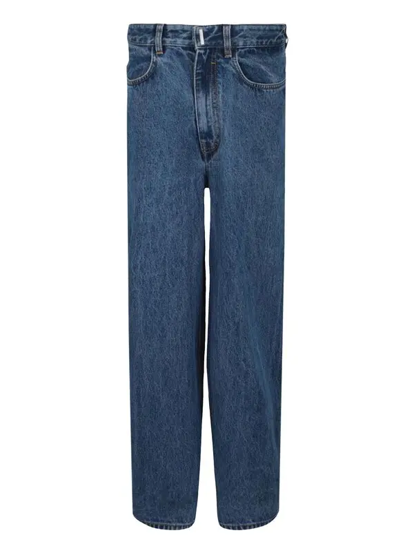 Givenchy Low Crotch Wide Leg Jeans - Blue