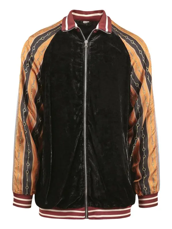 Gucci Mixed Media Bomber Jacket - Black