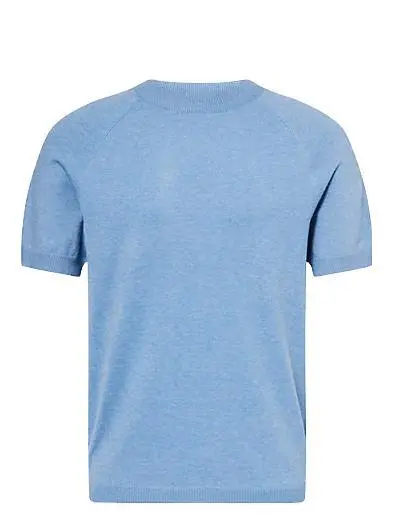 NOBL Archer Short-sleeve Knitted Top - Light Blue