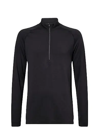 Lululemon Metal Vent Tech Half-zip Stretch-woven Top - Black/black
