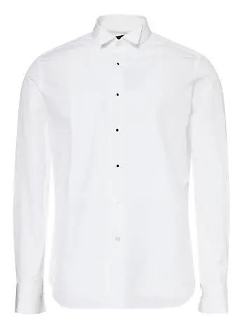 Corneliani Bib Front Regular-fit Cotton Tuxedo Shirt - Optical White