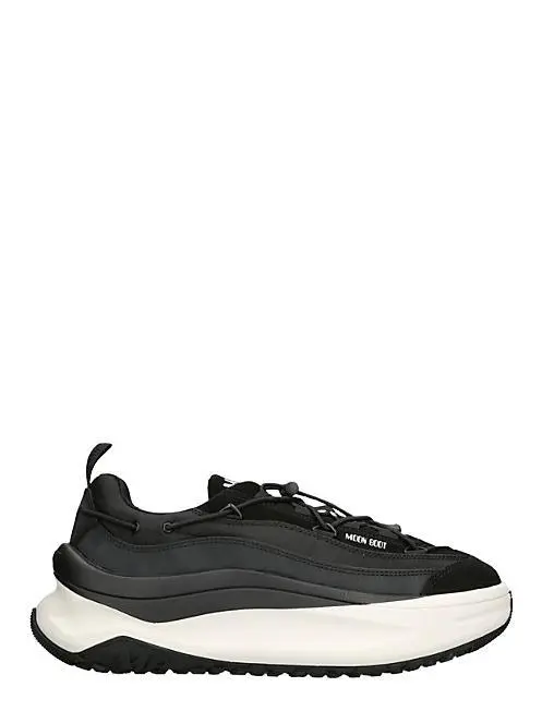 Moon Boot Xlace Suede And Woven Trainers - Blk/white