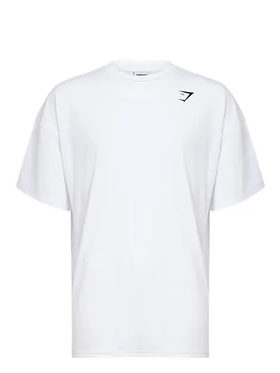 GYMSHARK Arrival Oversized Woven T-shirt - Gs White