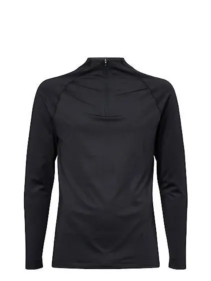 CONDITION Quarter Zip Stretch-woven Top - Black