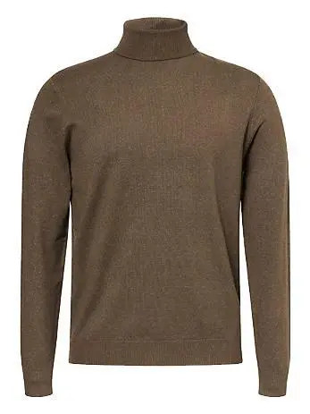 NOBL Bennett Roll-neck Knitted Jumper - Dark Olive