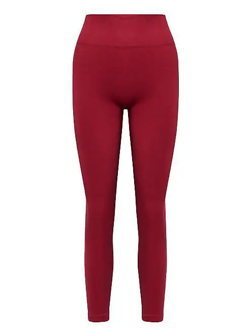 Bo+tee Sculpt Branded High-rise Leggings - Burgundy