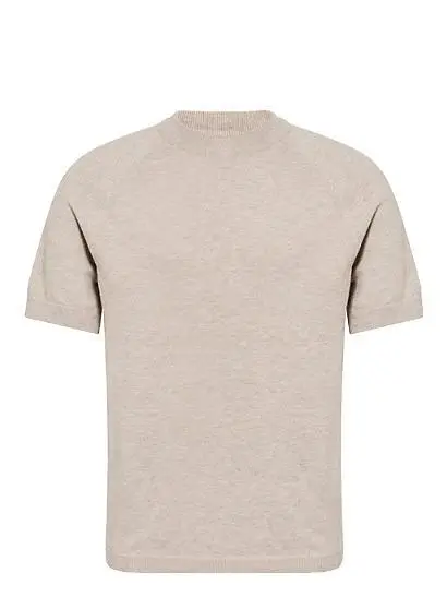 NOBL Archer Short-sleeve Knitted Top - Beige