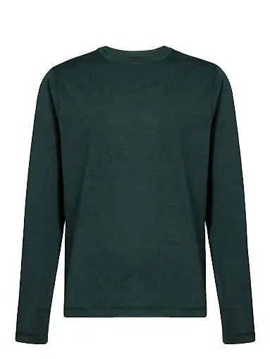 Vuori Ponto Perform Long-sleeve Stretch-woven T-shirt - Evergreen Heather