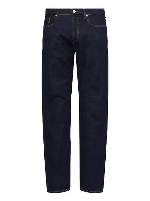 Paul Smith Tapered-fit Dark-wash Denim Jeans - Blue