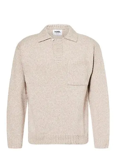 NOBL Long-sleeve Knitted Jumper - Beige