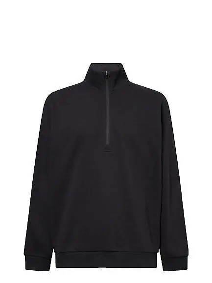 Lululemon Steady State Half-zip Cotton-blend Sweatshirt - Black