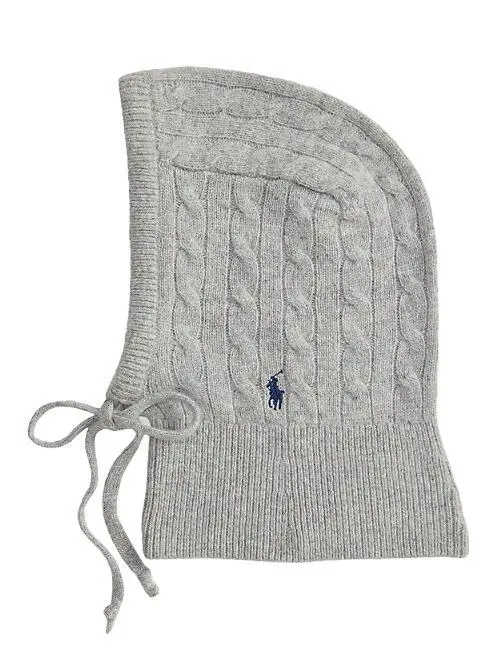 Ralph Lauren Cable-knit Wool And Cashmere Bonnet - Soft Grey Heather