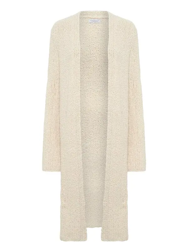 Gabriela Hearst Uxia Knit Cashmere Boucle Cardigan - Ivory