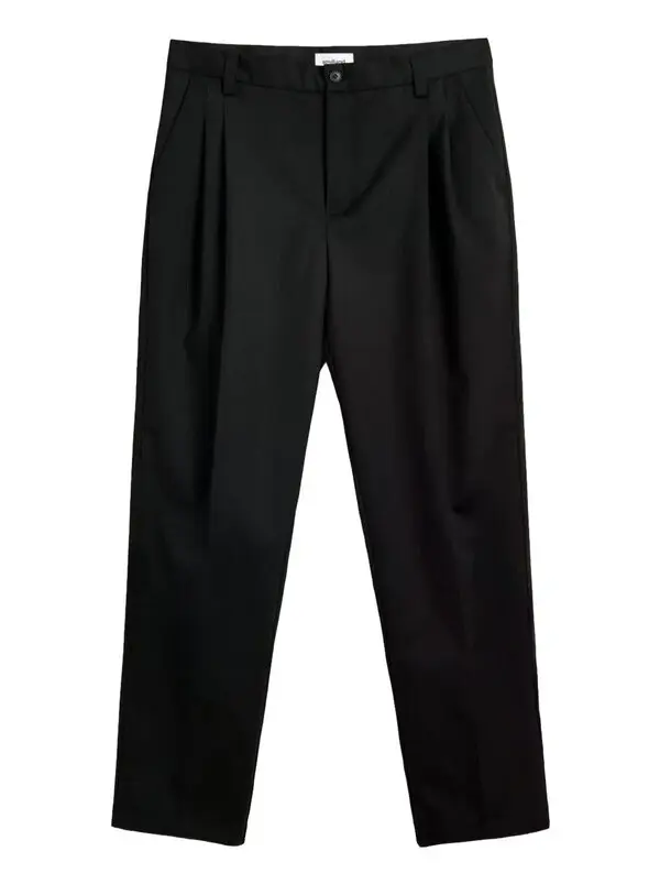 SOULLAND Marco Pleated Trousers - Black