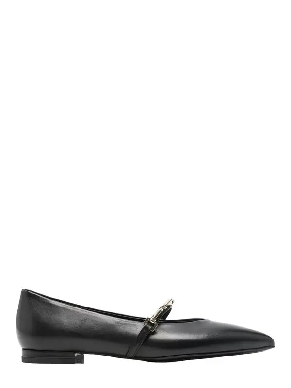 SERGIO LEVANTESI Studded Strap Ballerina Flats - Black
