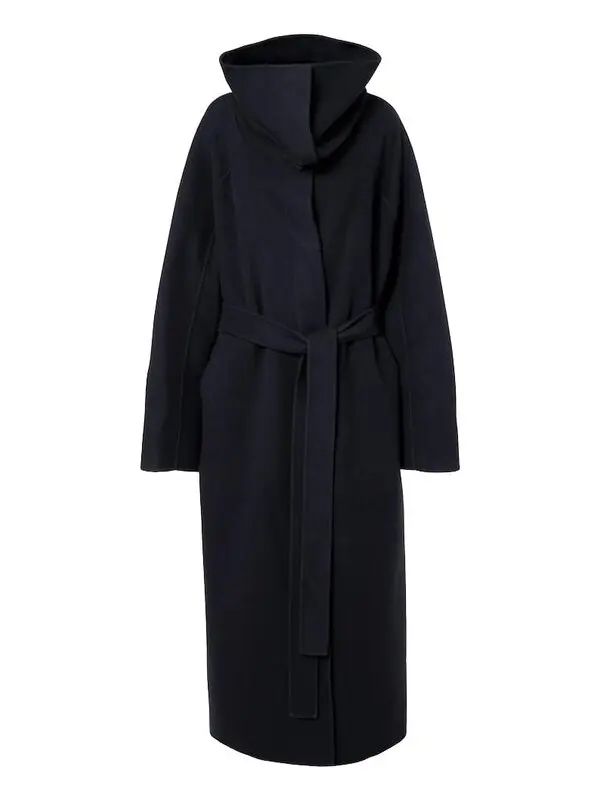 Calvin Klein Liza Wool And Cashmere Overcoat - Black