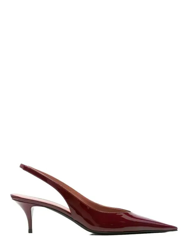 Amina Muaddi 55mm Anok Sling Pumps - Red