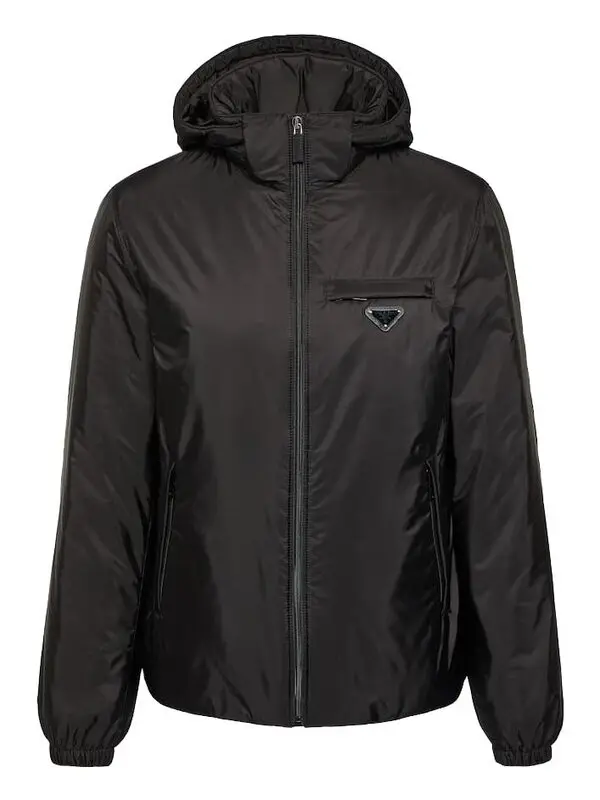 Prada Re-nylon Puffer Jacket - Black