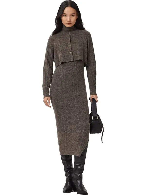 ALLSAINTS Sabine 2-in-1 Maxi Dress - Brown