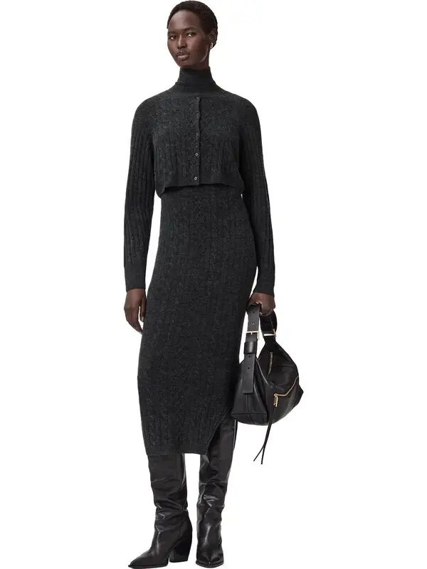 ALLSAINTS Sabine 2-in-1 Maxi Dress - Grey
